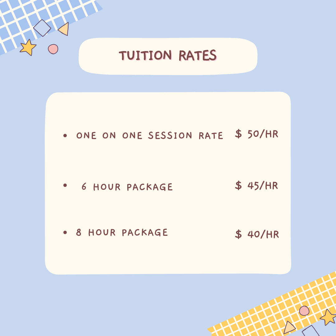 Tuition Rates – C & G Tutoring